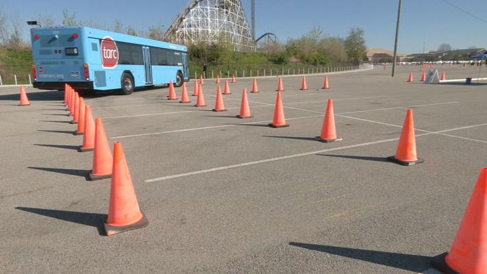TARC drivers participate in Bus Roadeo at parking lots of Expo Center ...