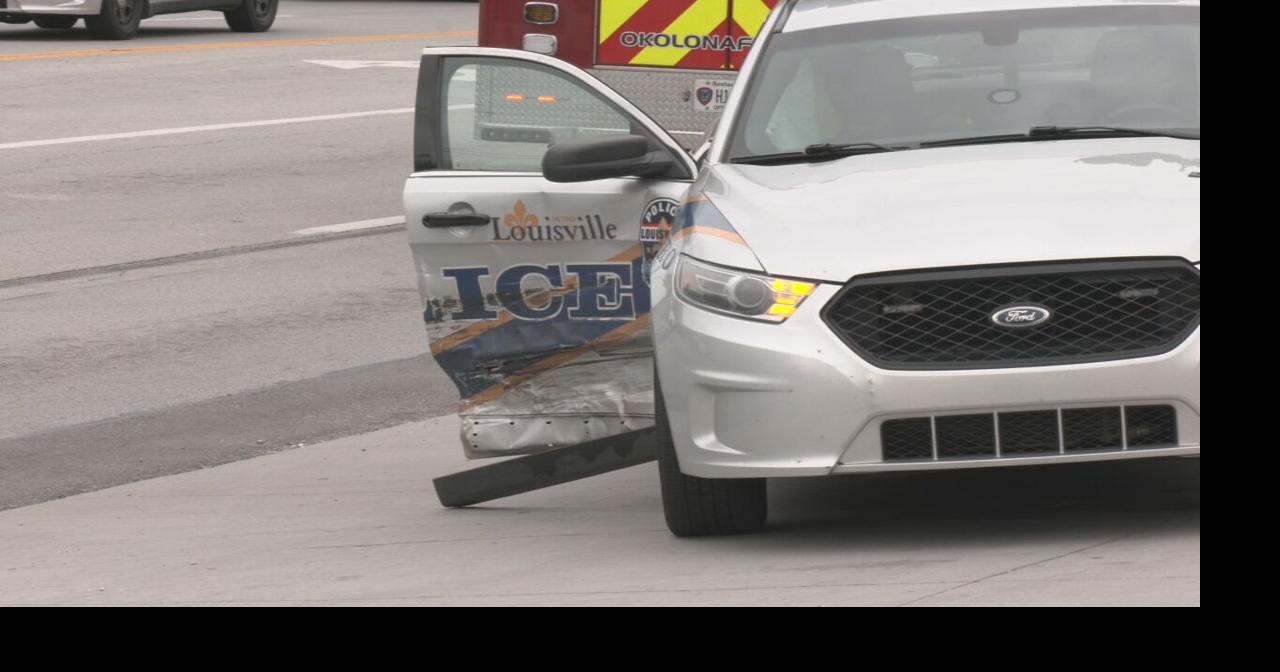 LMPD vehicles crash into each other before officers abandon pursuit of ...