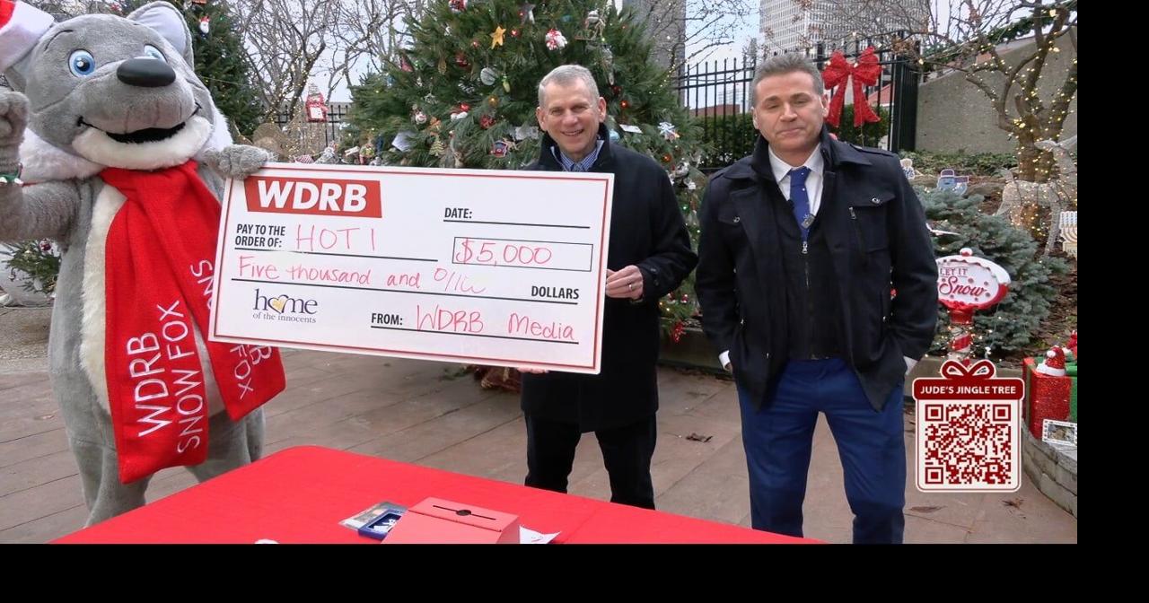 WDRB General Manager Bill Lamb presents $5,000 check for Jude's Jingle ...