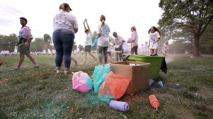 Color Run at Crosby Middle School douses students in paint, raises ...