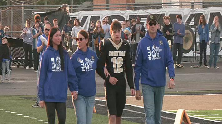 Community honors Corydon football player shot and killed at Harvest ...