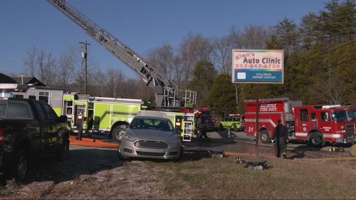 Fire rips through Shepherdsville business early Wednesday; no injuries ...