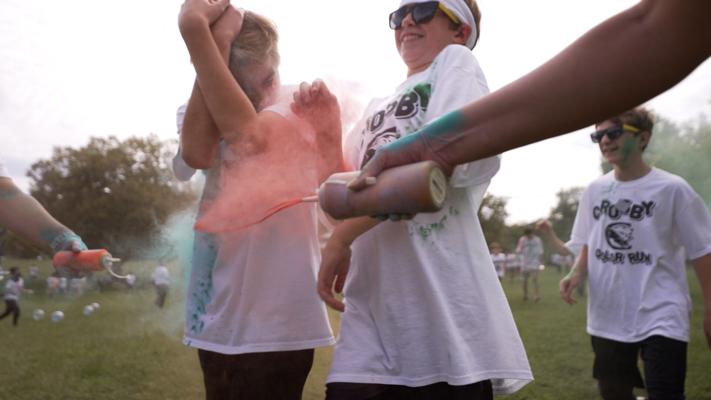 Color Run at Crosby Middle School douses students in paint, raises ...