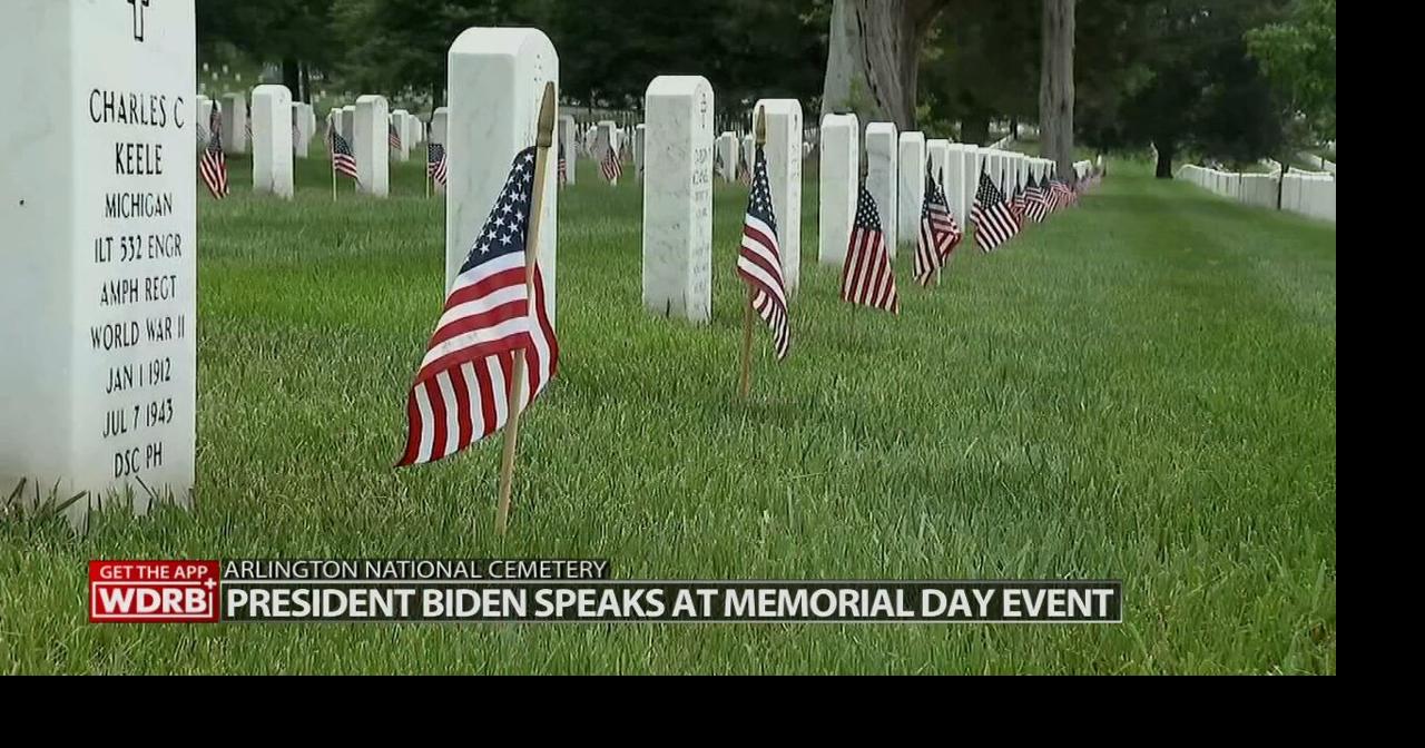 President Joe Biden visits Arlington National Cemetery on Memorial Day ...