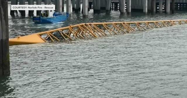 No injuries reported after huge crane falls off barge in Virginia ...