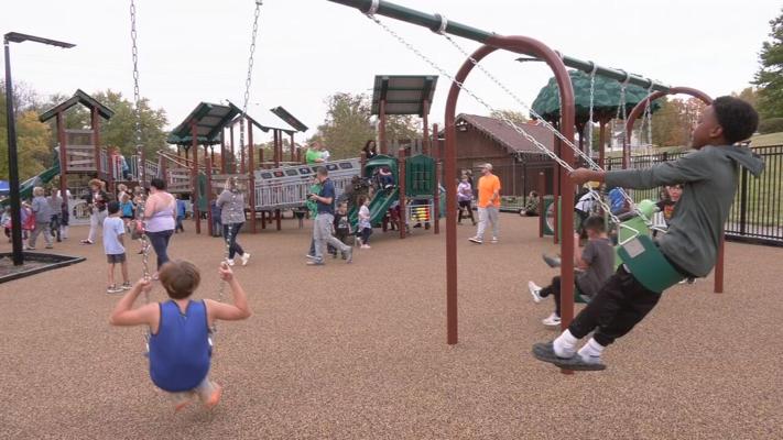 Inclusive playground opens at Greenway Park in Charlestown, Indiana ...