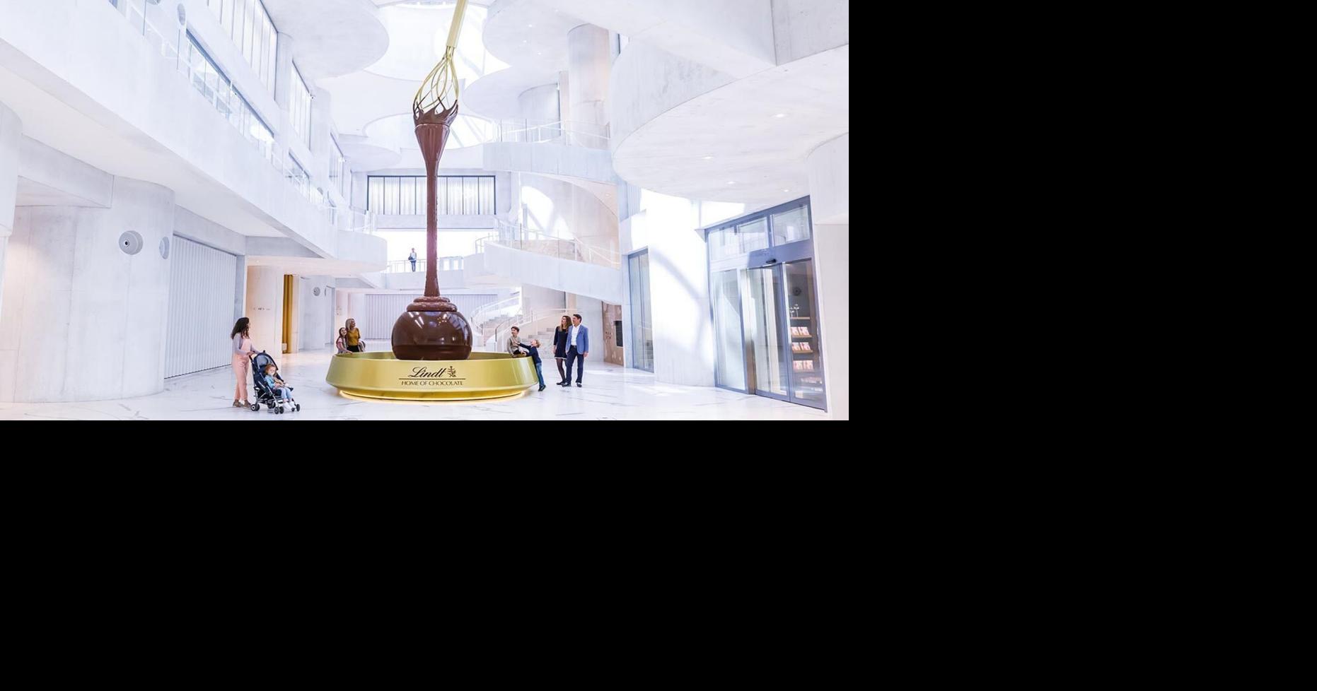 Lindt opens chocolate museum with massive chocolate fountain in ...