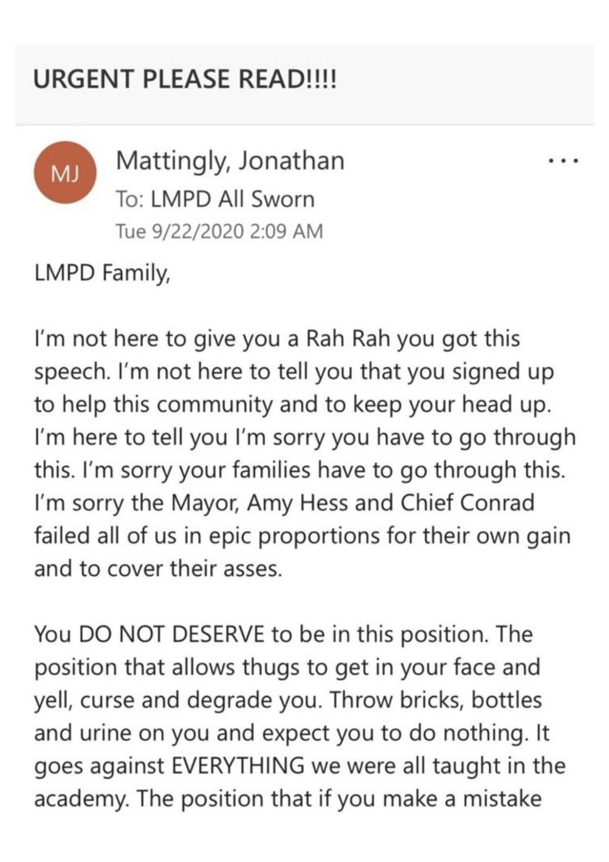 Email: Officer in Breonna Taylor raid says police did 'legal, moral and ...