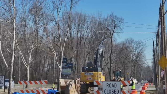 River Road construction work shifts this week as Louisville Water ...