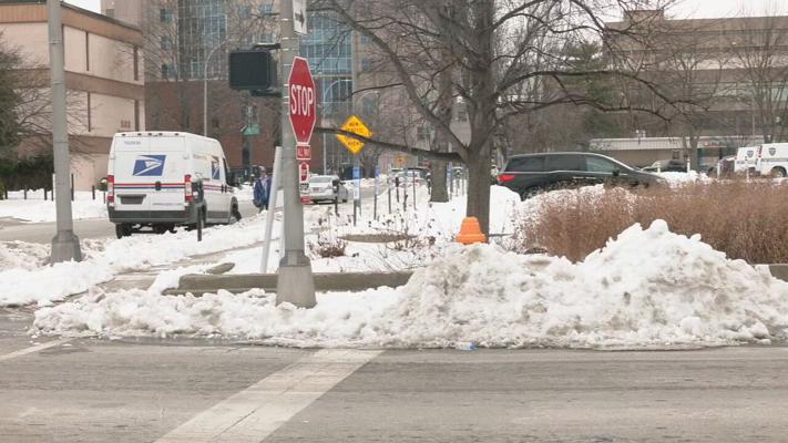 Traffic lights replaced with stop signs in downtown Louisville ...