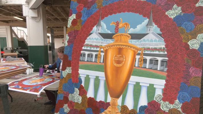 Official Kentucky Derby 150 artwork revealed, artist signs posters at ...