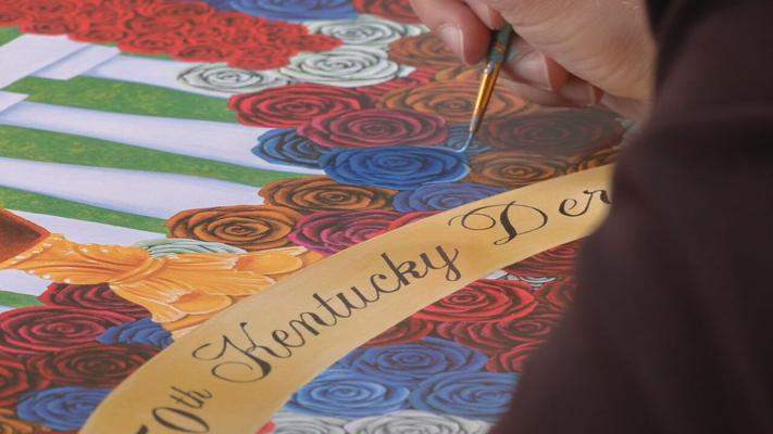 Official Kentucky Derby 150 artwork revealed, artist signs posters at ...