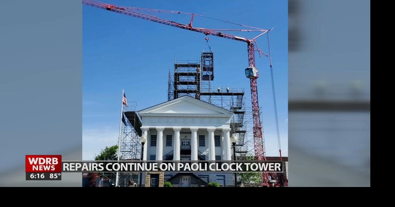 Repairs continue on clock tower at Orange County Courthouse in Paoli ...