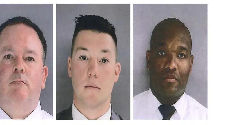 Pennsylvania officers Brian Devaney, Sean Dolan, and Devon Smith ...