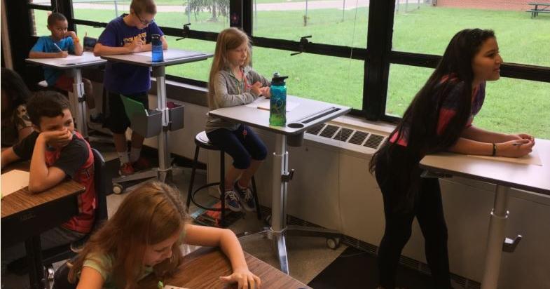 Standing desks, bouncy bands part of new kinesthetic classrooms at ...