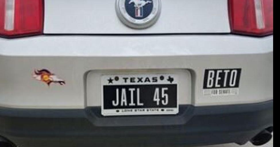 Texas man receives 'nasty' messages after DMV revokes 'Jail 45' license ...