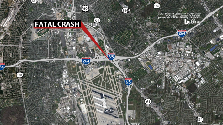 Man killed in early morning crash on Watterson Expressway near Interstate 65 | Local News | wdrb.com