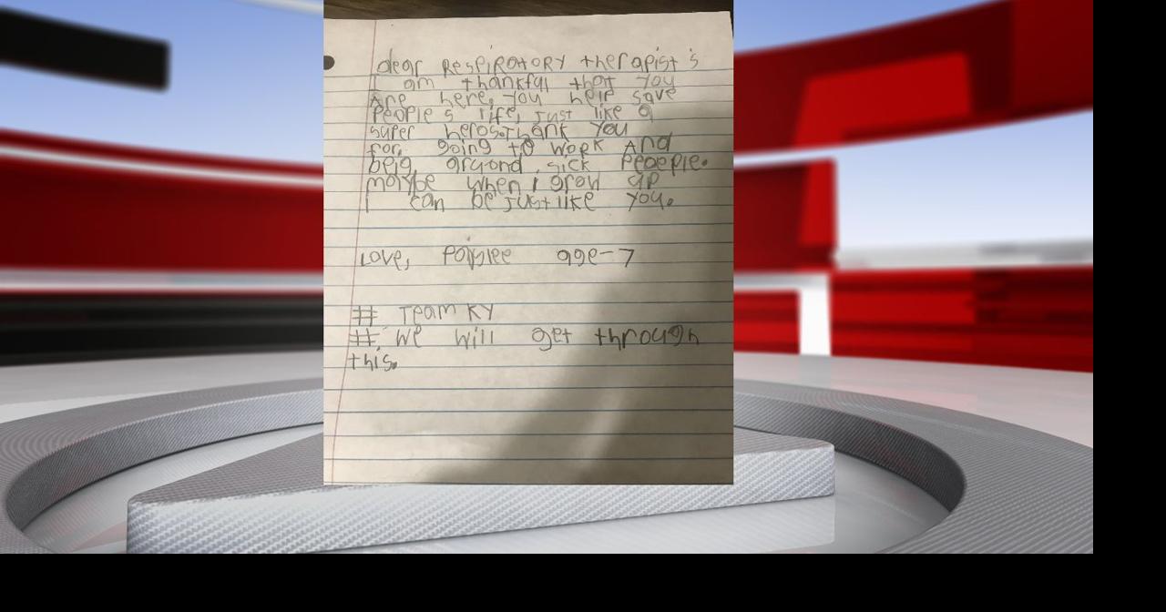 Local 7-year-old writes heartwarming letter to healthcare workers ...