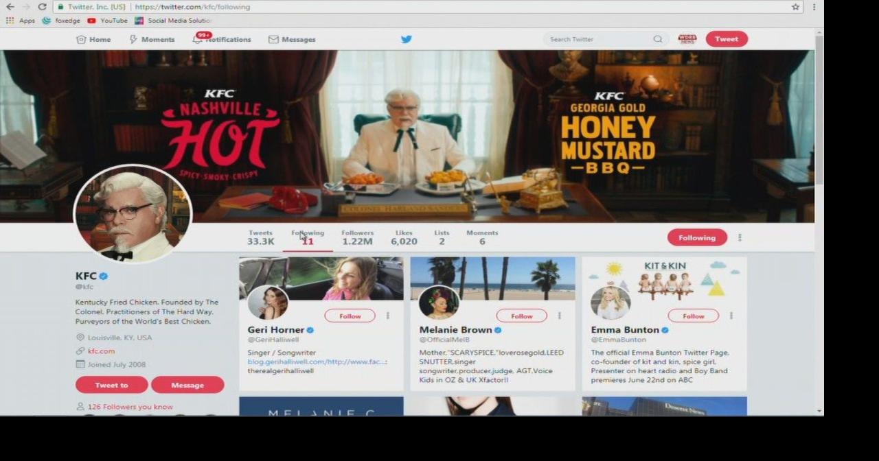 KFC's Twitter account follows 11 "Herbs" and Spice Girls | Business ...