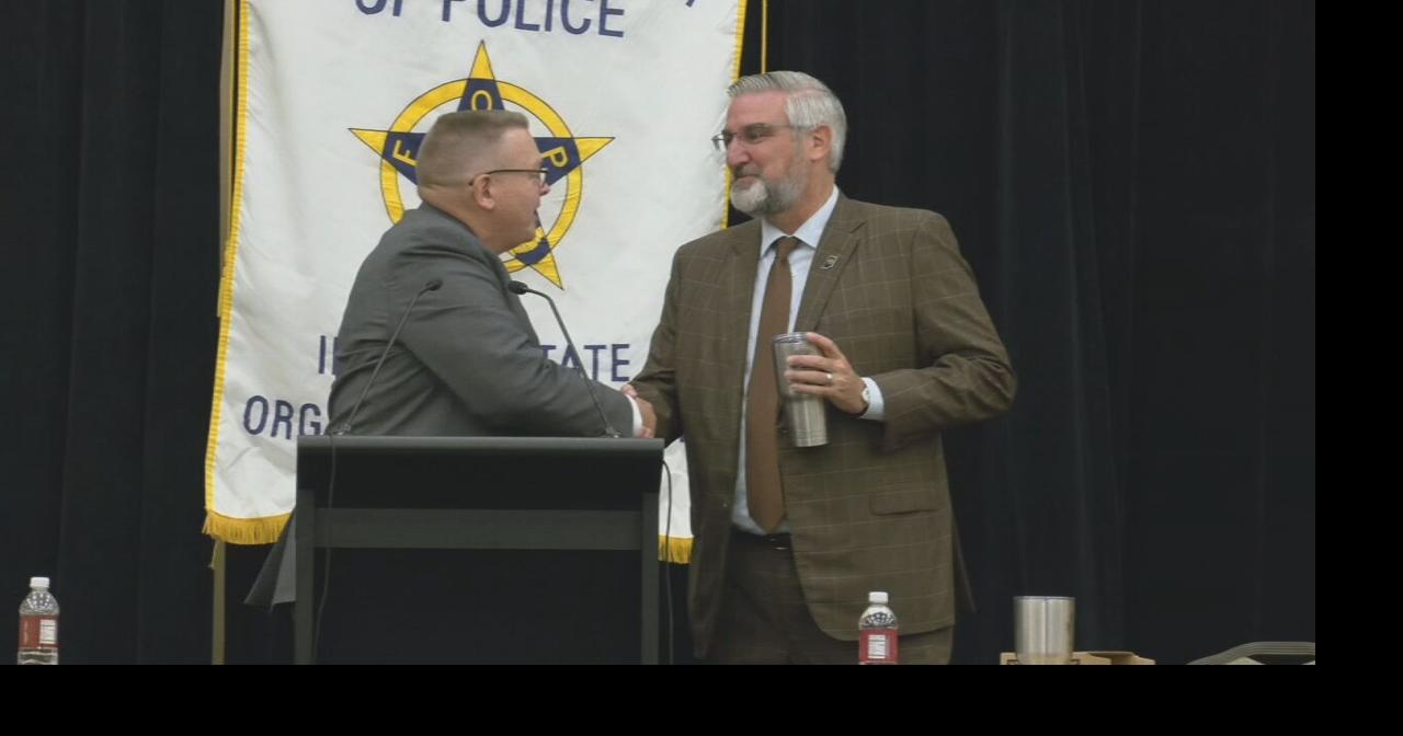 Gov. Holcomb thanks law enforcement officers during Indiana FOP ...