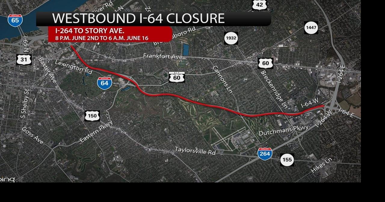6-mile stretch of I-64 West, near Cochran Tunnels, to close for 2 weeks ...