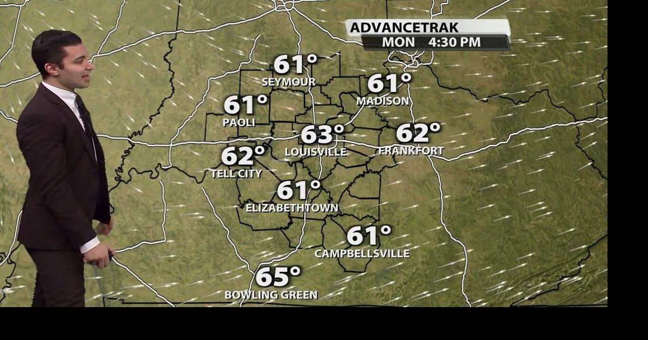 WDRB Meteorologist Bryce Jones' Louisville weather forecast for Monday ...
