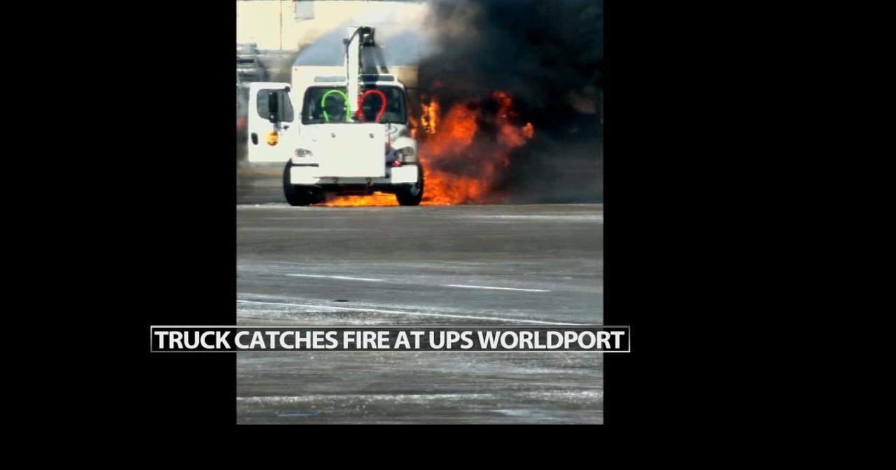 Truck catches fire at UPS Worldport | Wdrb-video | wdrb.com