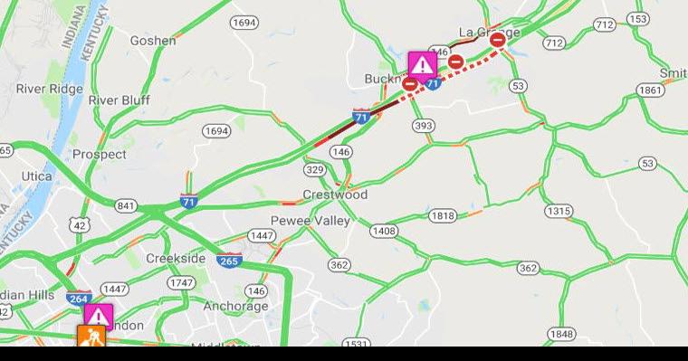 I-71 N shutdown map | | wdrb.com