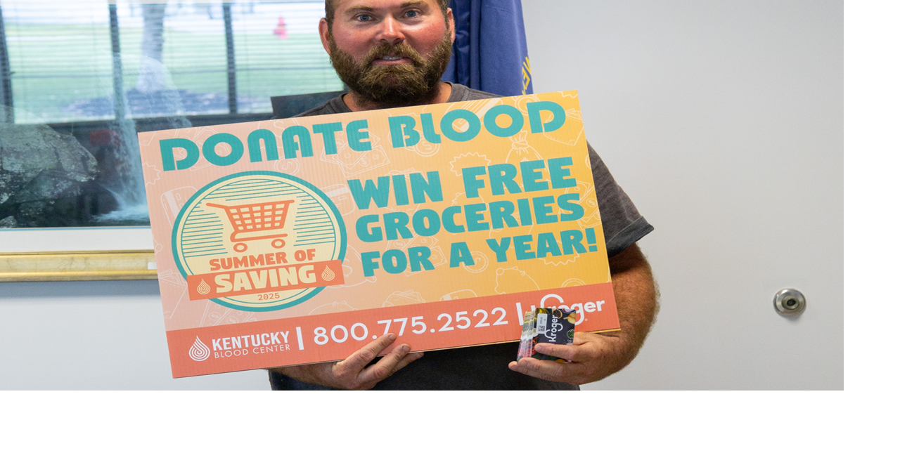 Lucky Kentucky man surprised with a year of free groceries for donating blood | Community events ...