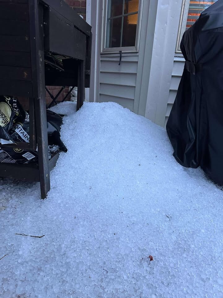 IMAGES | Severe hailstorm strikes Kentuckiana area with large ice ...