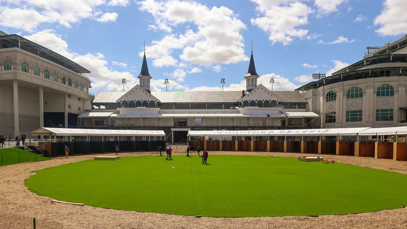 Churchill Downs Paddock Club taking shape as steel beams are installed ...
