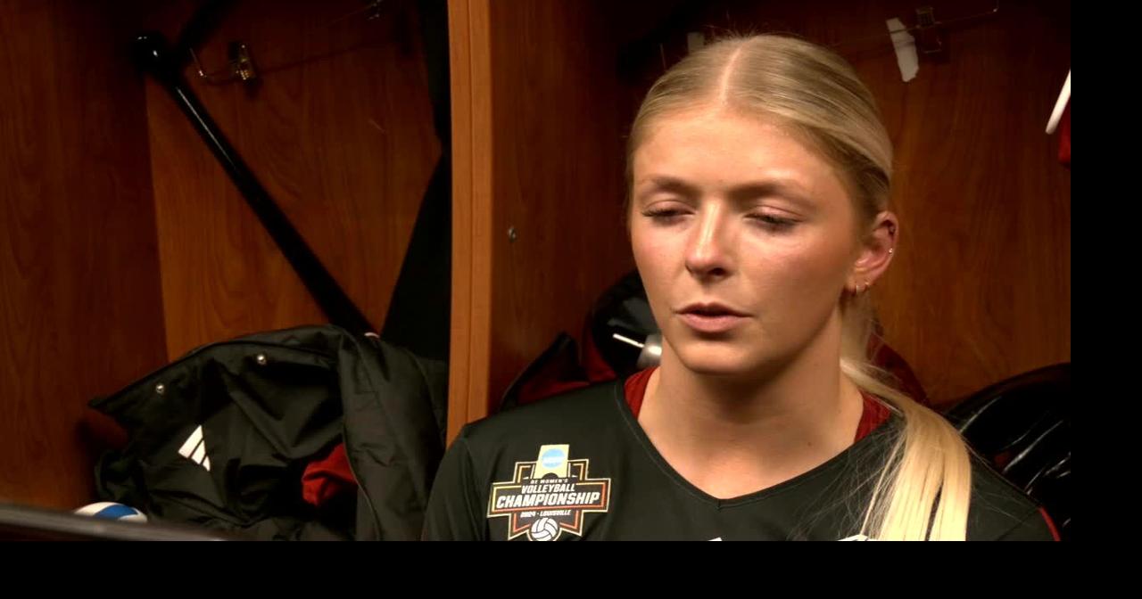 Anna DeBeer speaks after Louisville volleyball loses to Penn State in ...