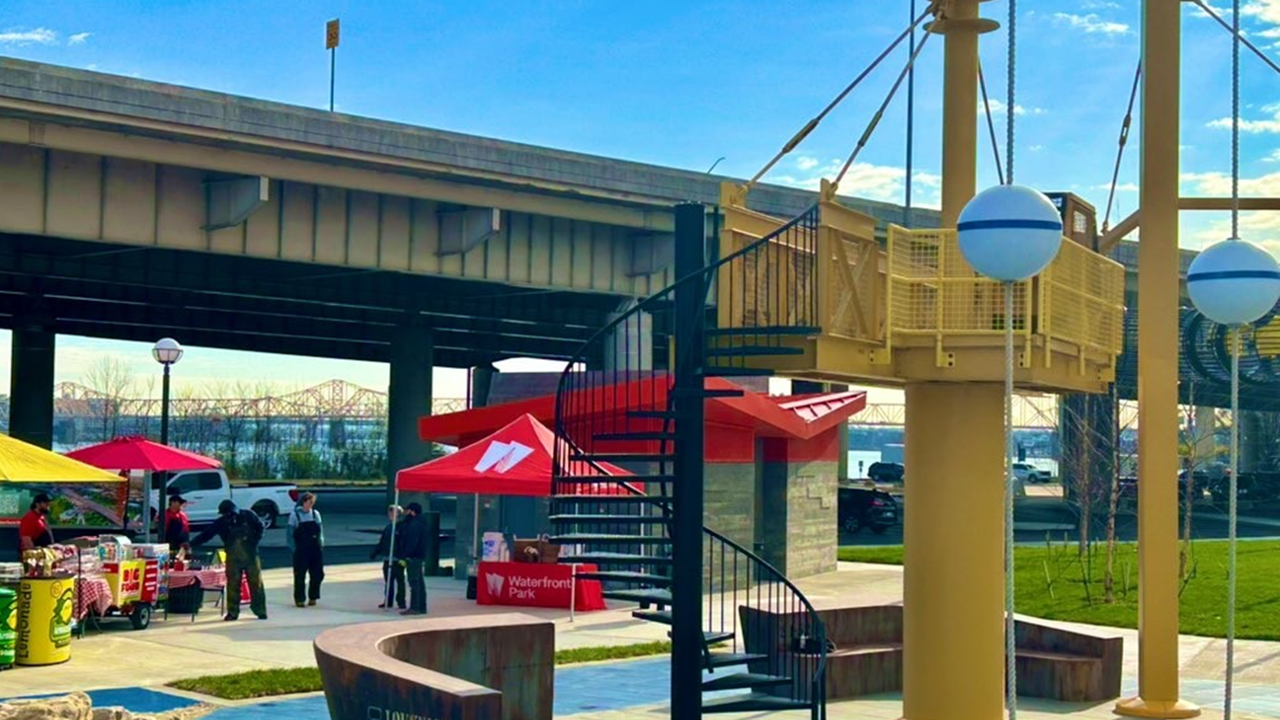 New playground now open in expanded Waterfront Park for west Louisville ...