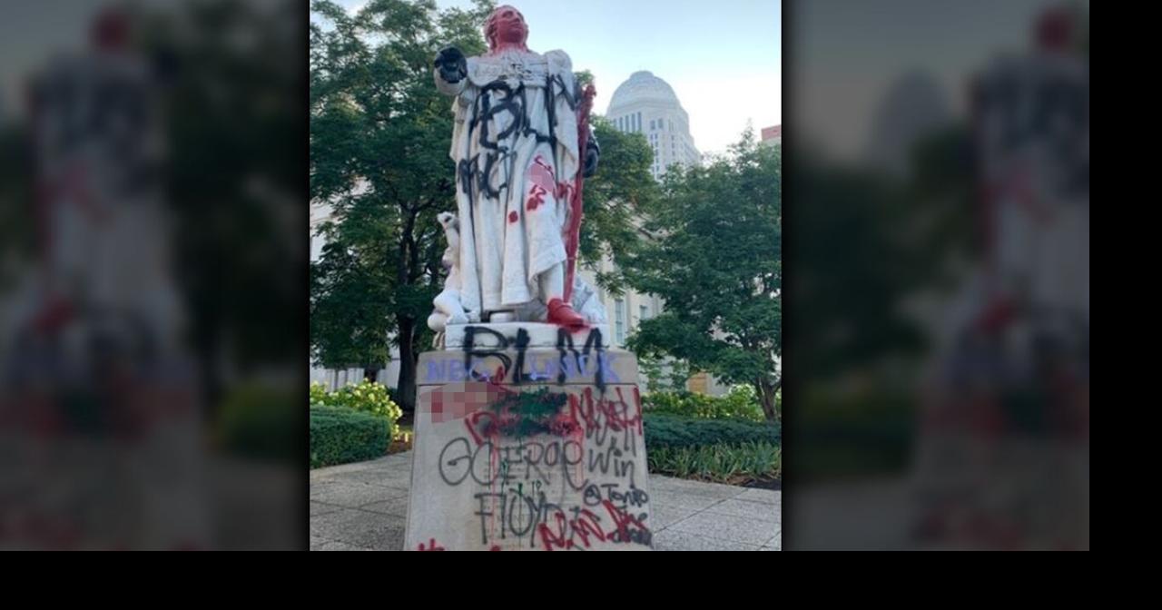 City of Louisville plans restoration for King Louis statue vandalized ...