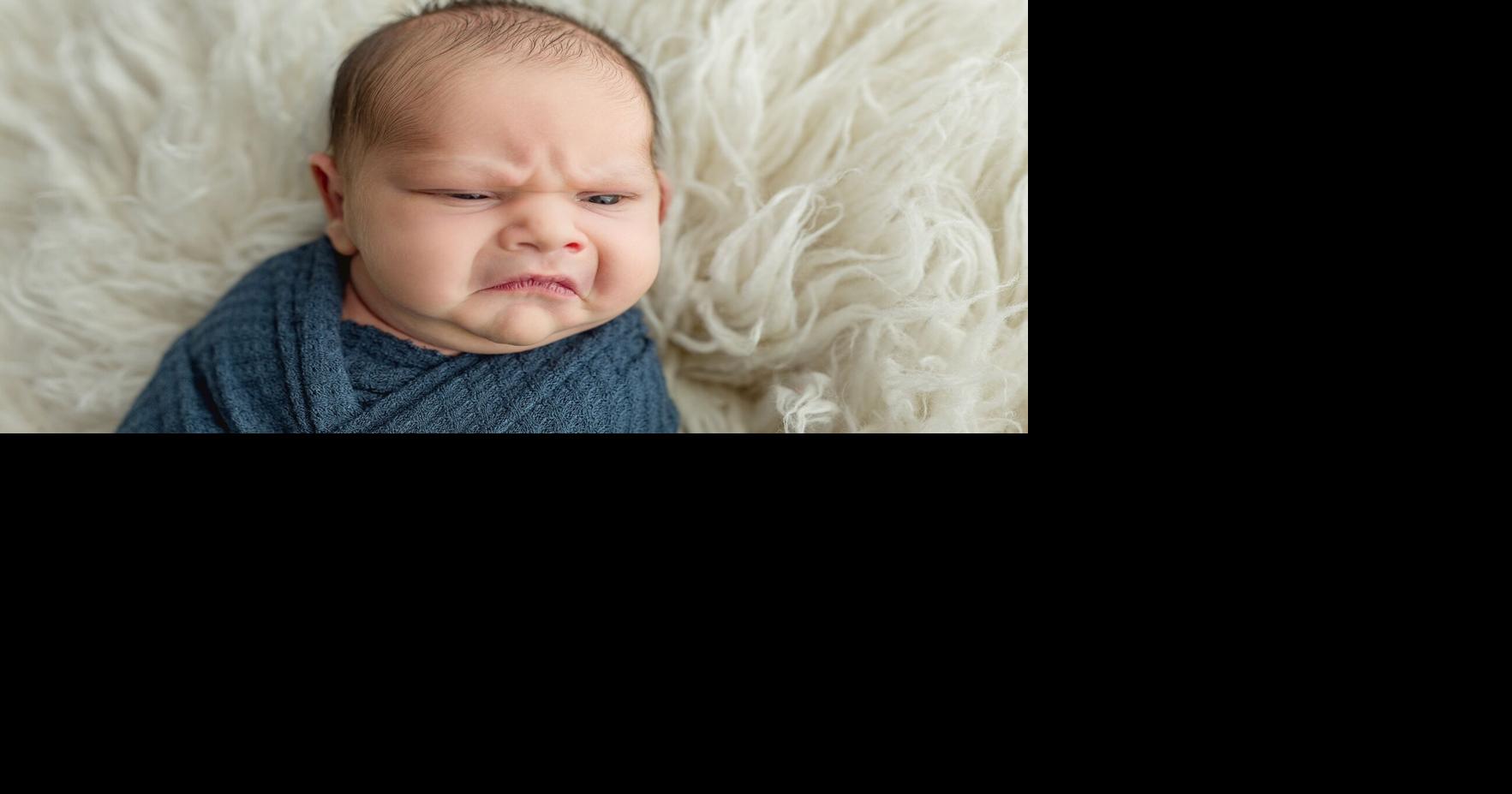 Cincinnati newborn's grumpy face during first photoshoot goes viral ...