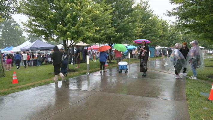 Pride festival in southern Indiana hosted at Big Four Station Park in ...
