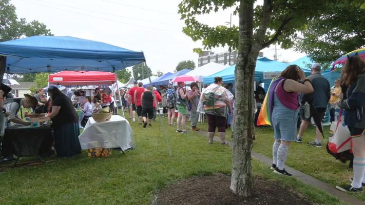 Pride festival in southern Indiana hosted at Big Four Station Park in ...