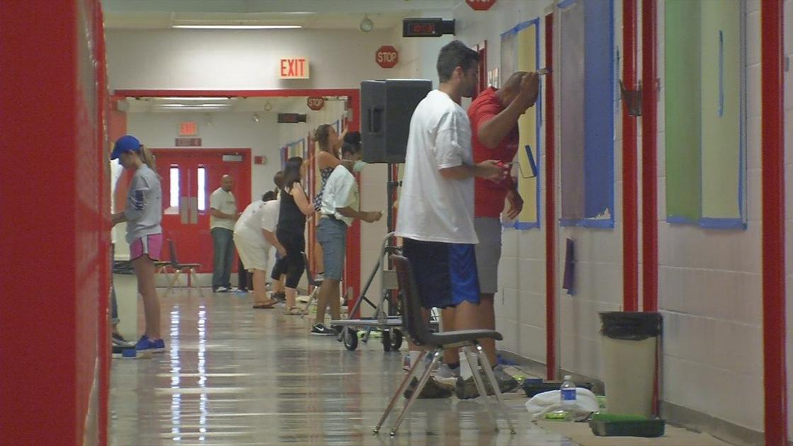 Volunteers help prepare Maupin Elementary for the first day of school ...