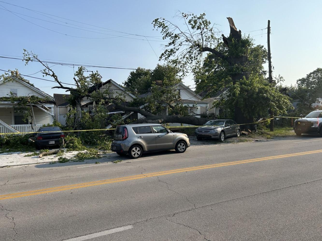 No one injured after large tree falls on 6 homes in Louisville's ...