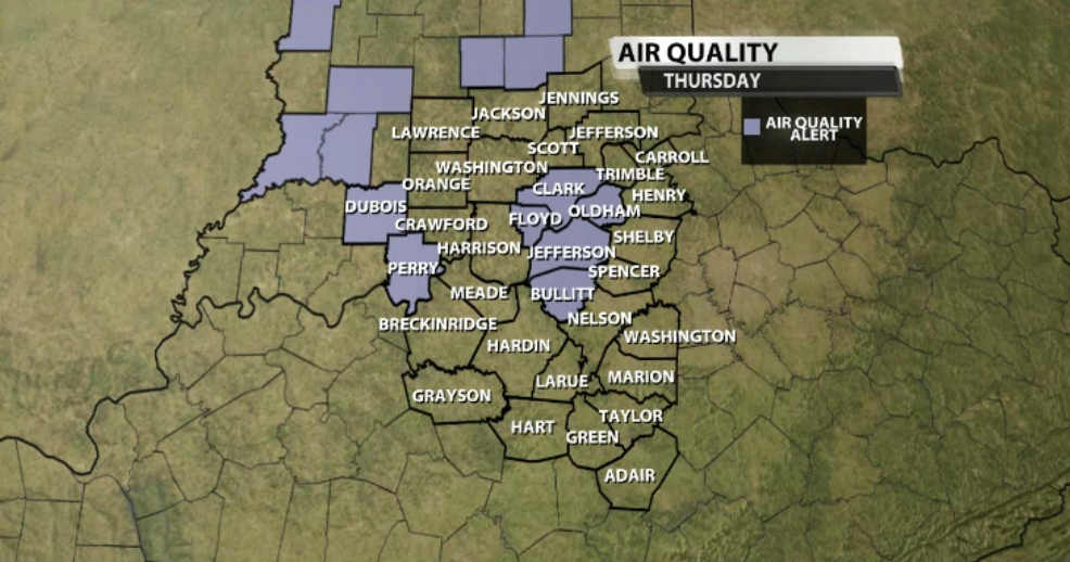 Air Quality Alert Issued for Thursday | Weather Blog | wdrb.com