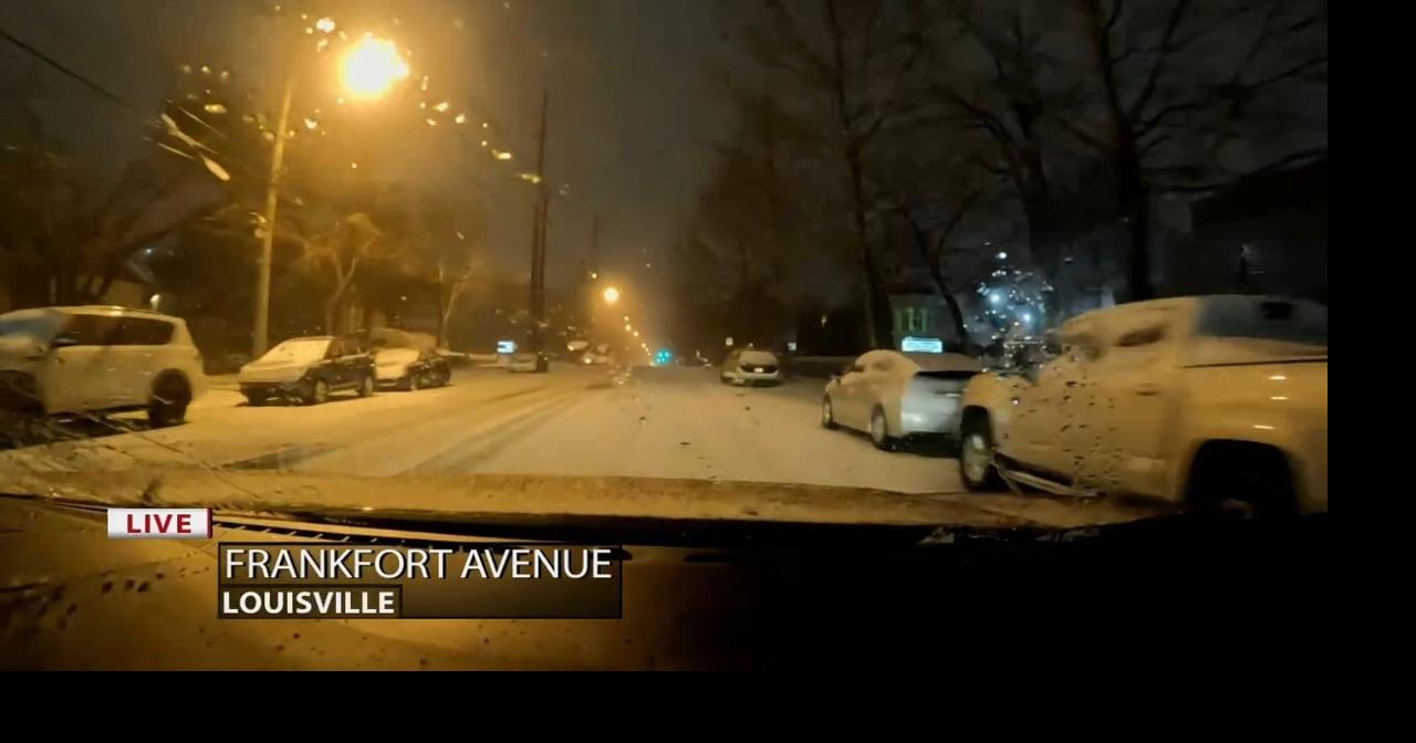 WDRB's Katrina Nickell shows the road conditions in Louisville as ...