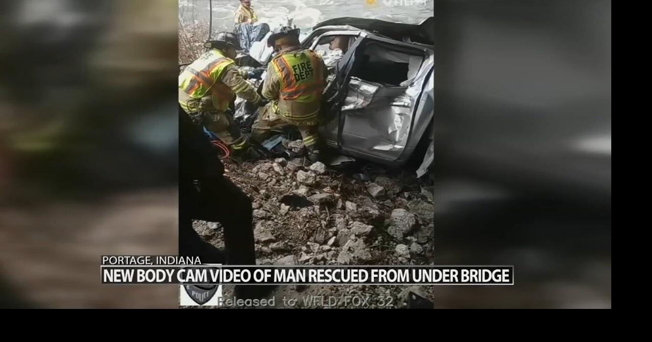 New body cam footage released from Indiana man trapped in vehicle under a bridge | Wdrb-video ...