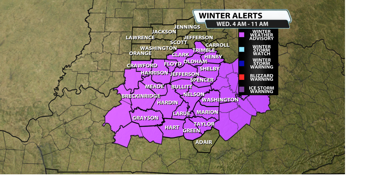 EXPANDED: Who Is Now Included In The Winter Weather Advisory ...
