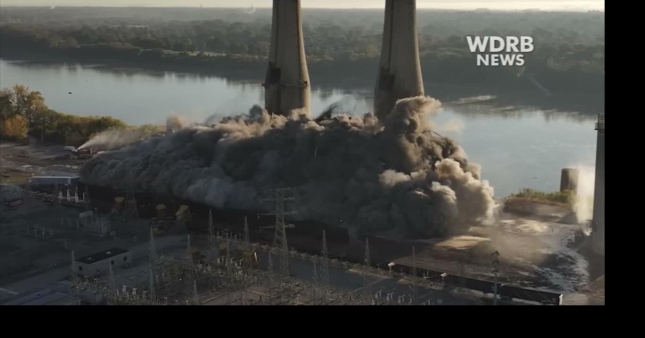 Drone footage captures Duke Energy boiler house implosion in New Albany ...