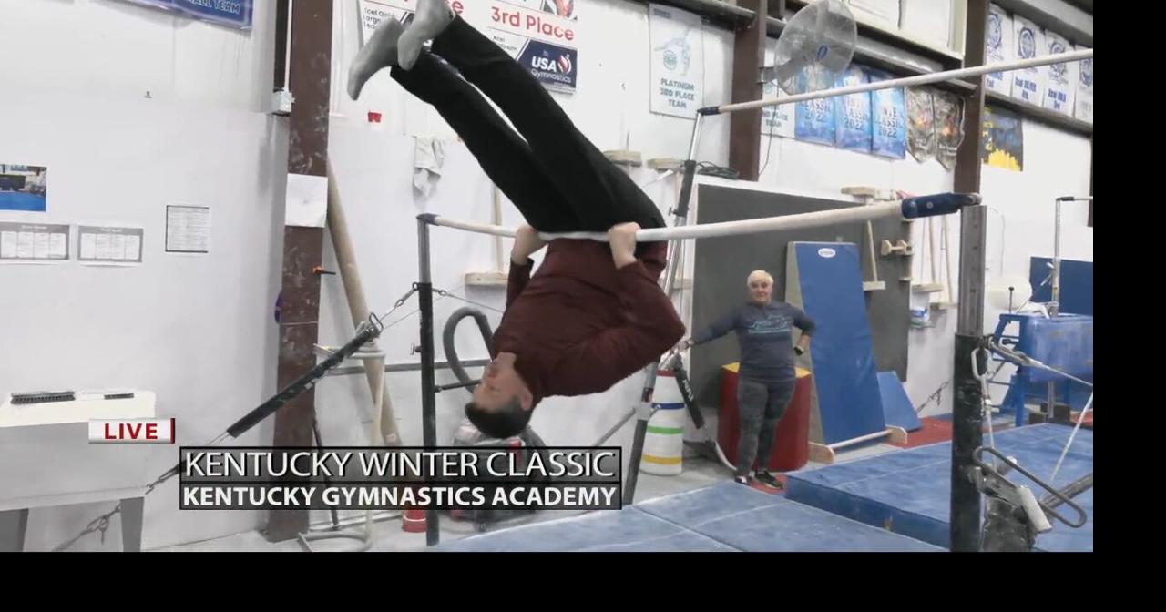 Keith Kaiser takes a swing at the uneven bars at Kentucky Gymnastics ...