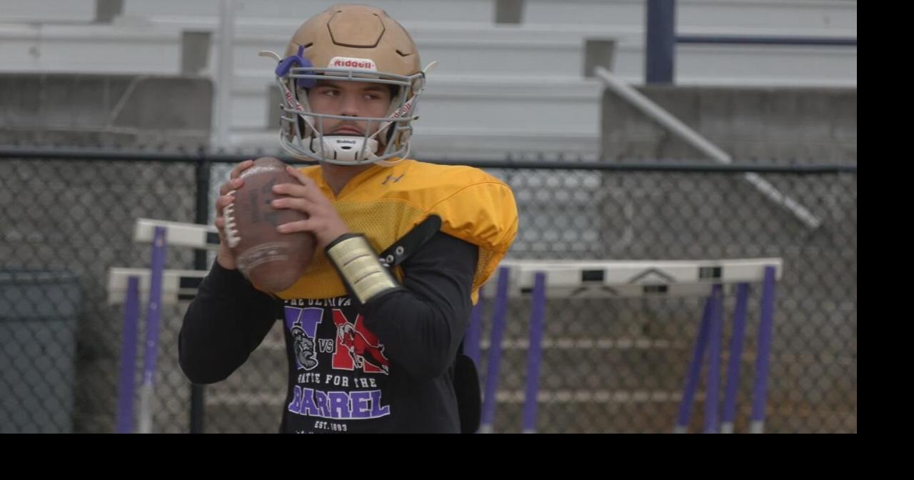 Male quarterback Nic Schutte playing with the memory of his father this ...