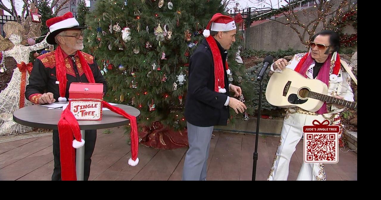 Elvis entertains while Jude decorates the Jingle Trees | | wdrb.com