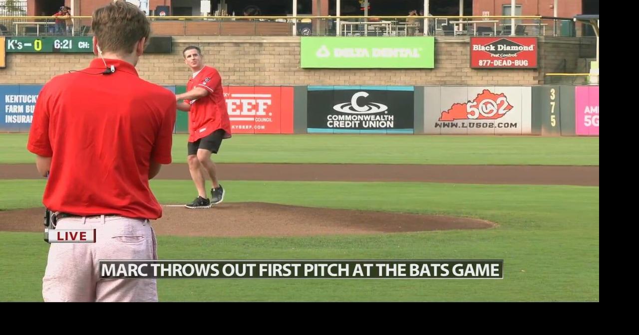 WDRB's Marc Weinberg throws first pitch at Wednesday's Louisville Bats game | Wdrb-video | wdrb.com