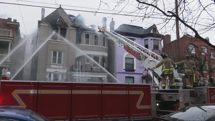 Heavy fire leads to partial collapse in 3-story Old Louisville home ...