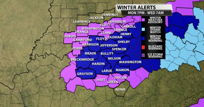 Winter Storm Warning issued for our area | Weather Blog | wdrb.com